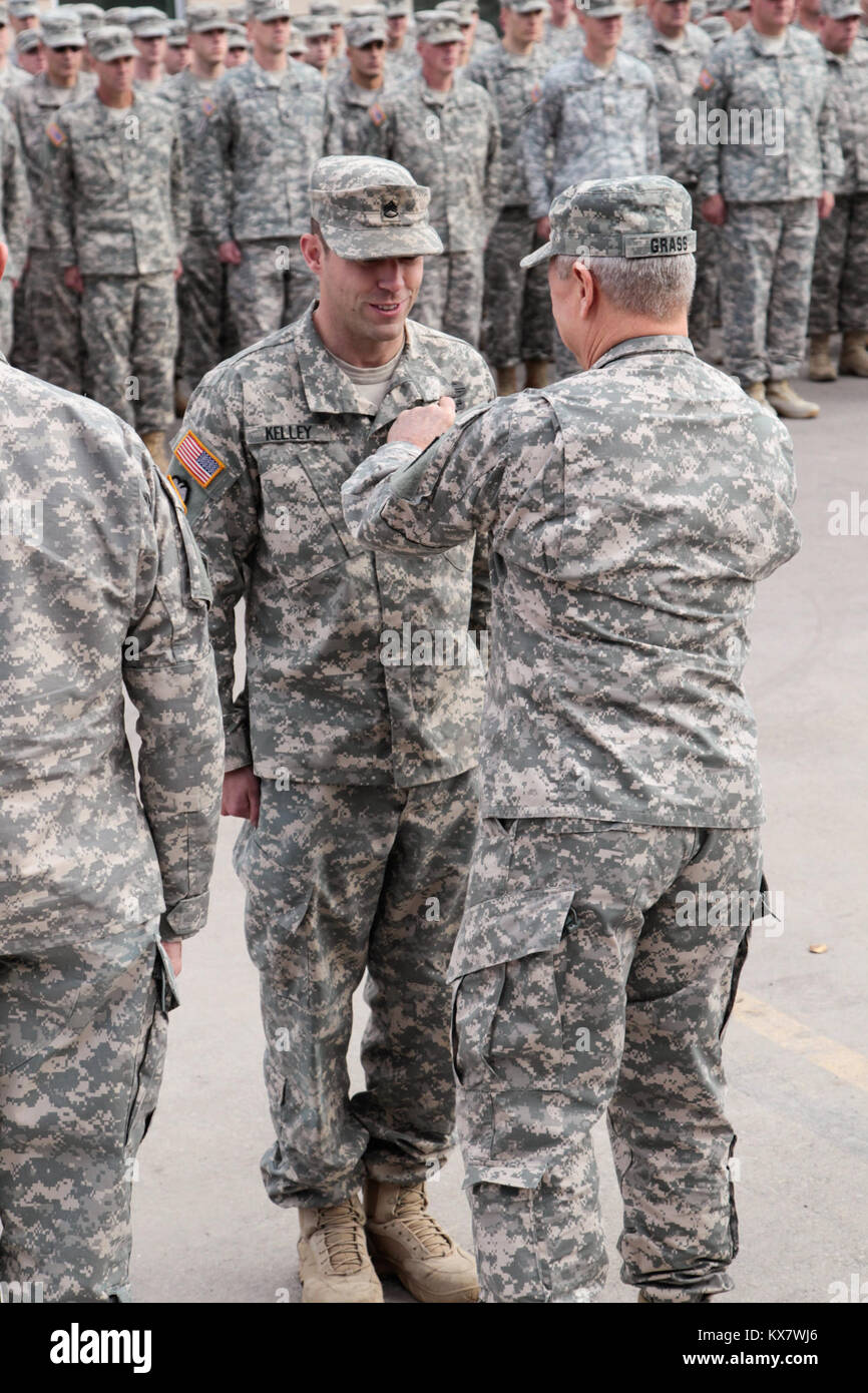 US Army National Guard change of command and promotion ceremony Stock ...