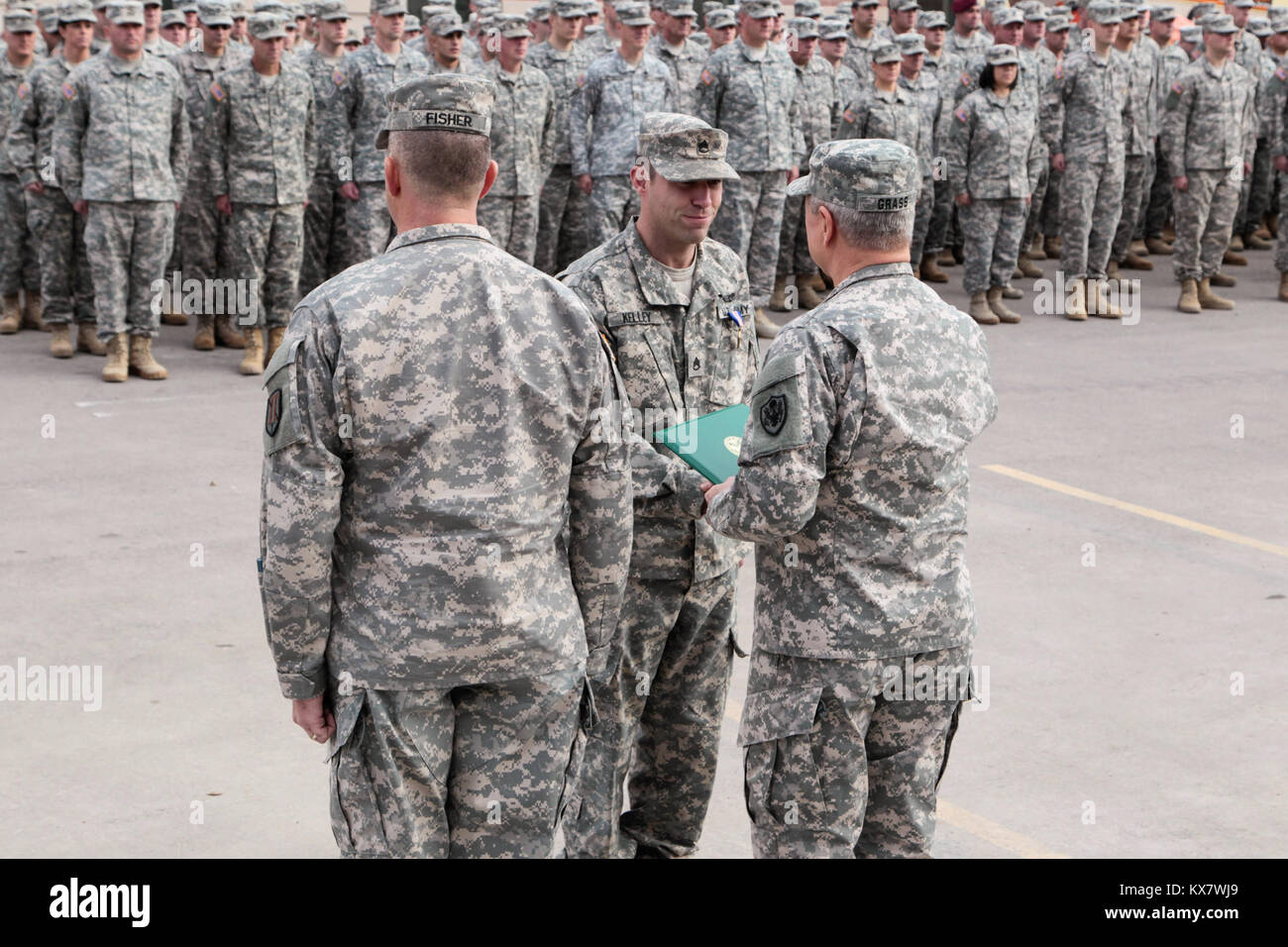 US Army National Guard change of command and promotion ceremony Stock ...