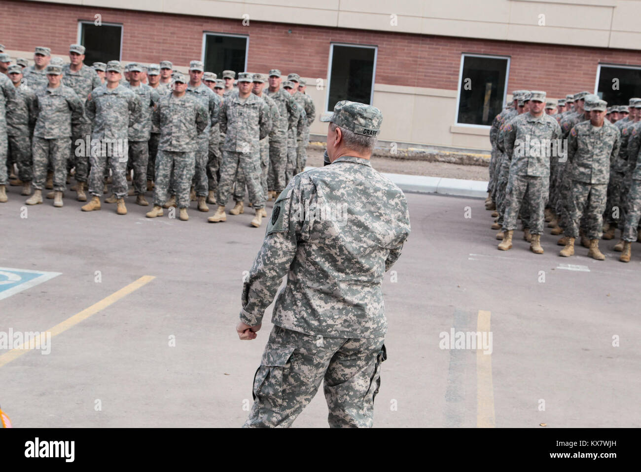 US Army National Guard change of command and promotion ceremony Stock ...