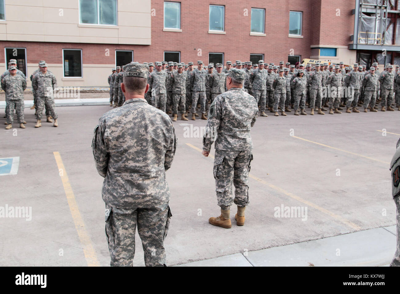 US Army National Guard change of command and promotion ceremony Stock ...