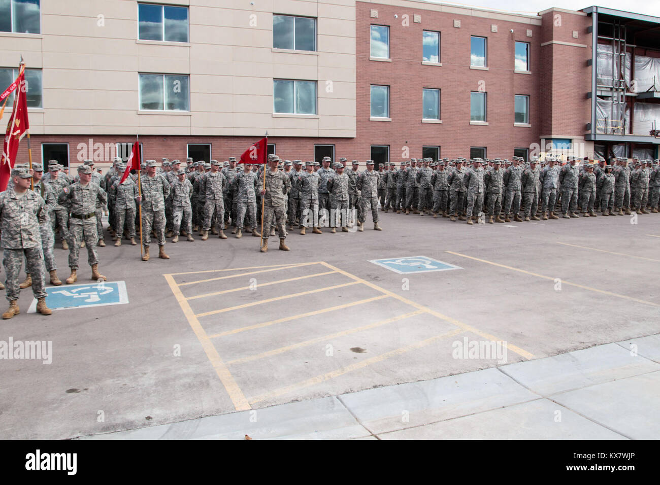 US Army National Guard change of command and promotion ceremony Stock ...