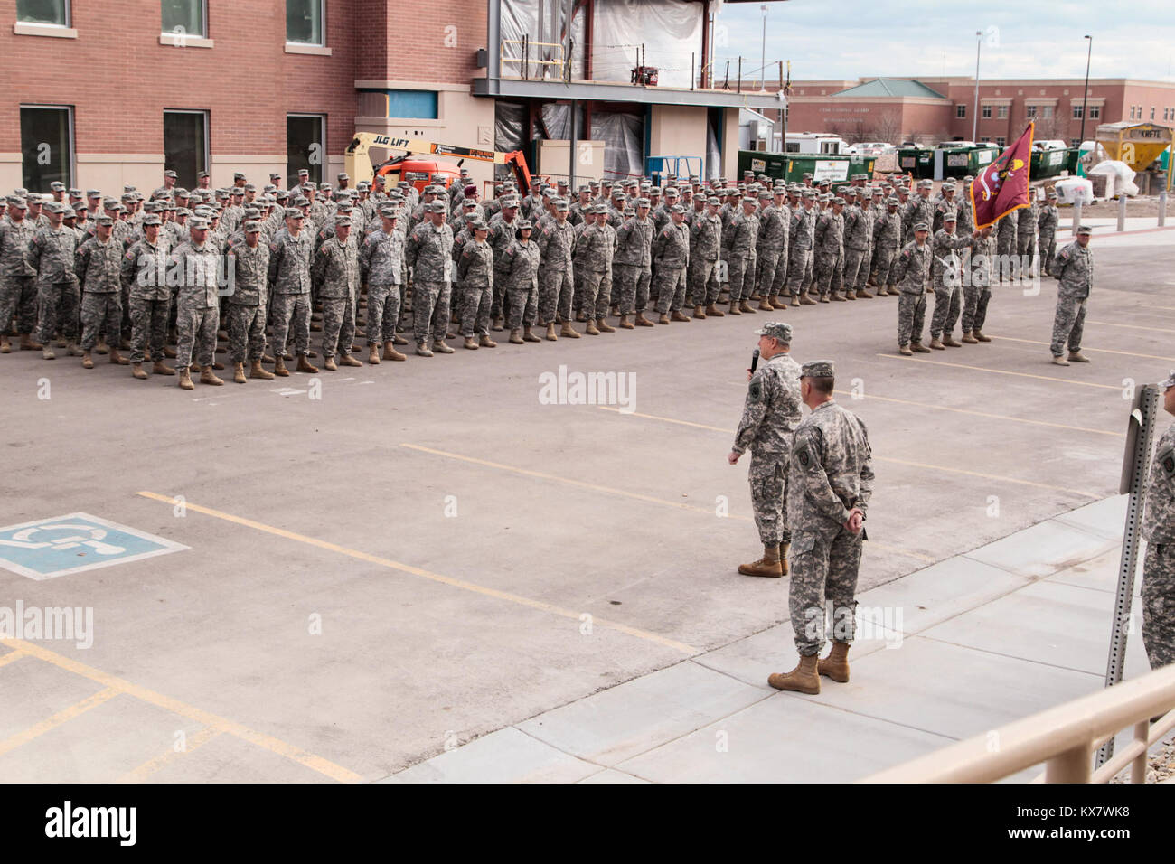 US Army National Guard change of command and promotion ceremony Stock ...