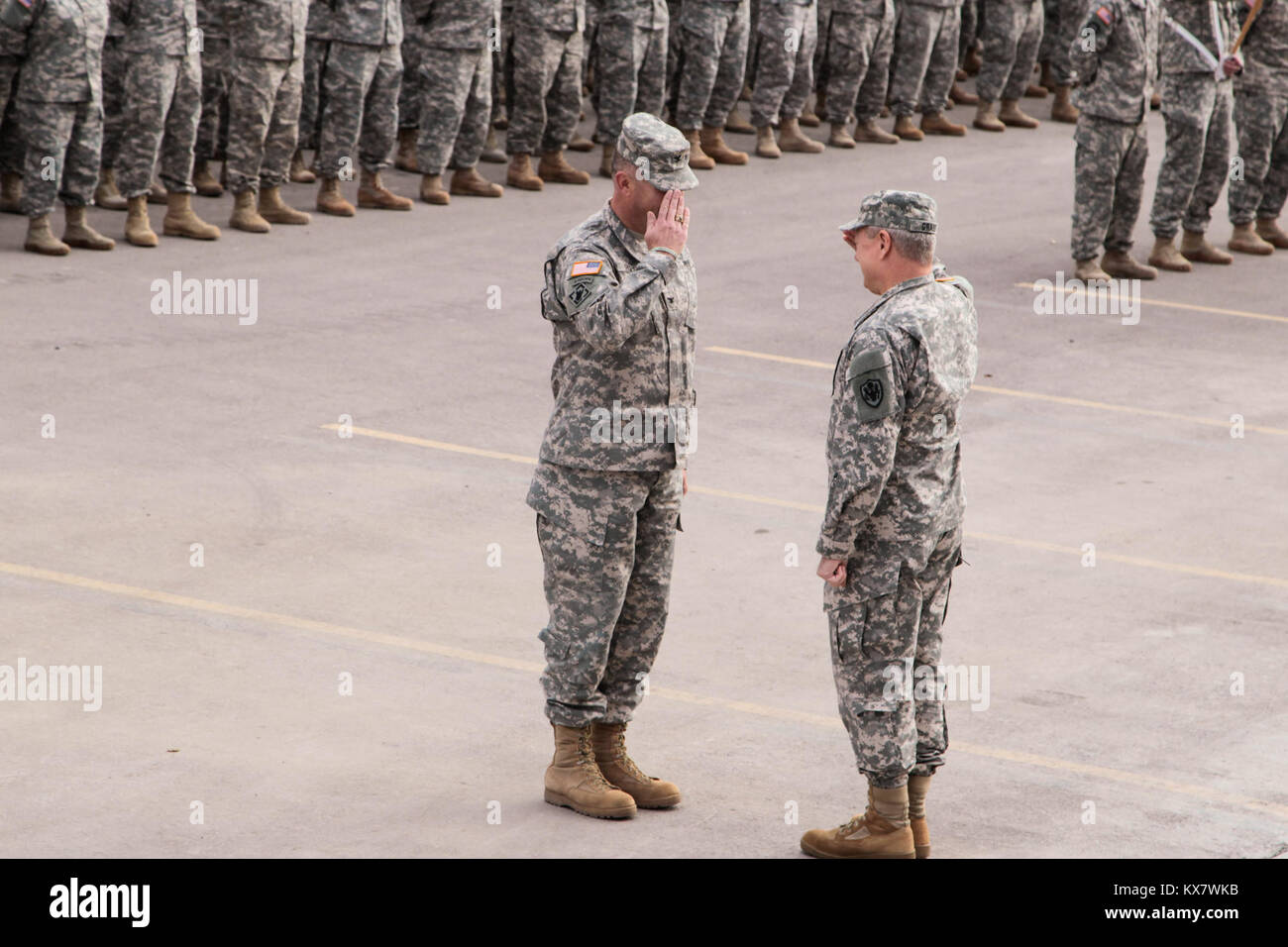 US Army National Guard change of command ceremony Stock Photo - Alamy
