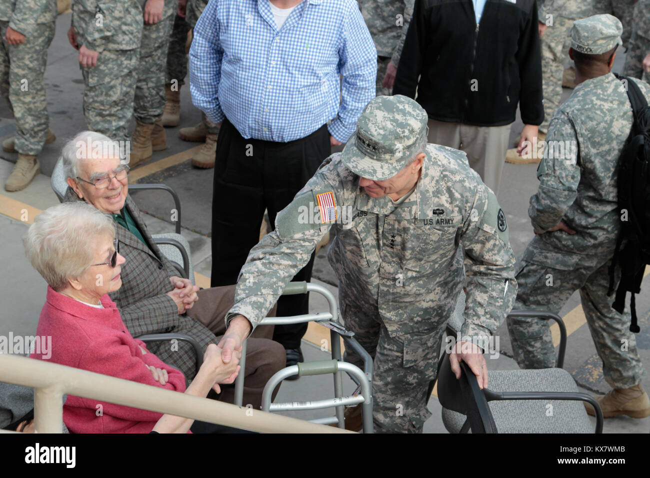 US Army National Guard change of command and promotion ceremony Stock ...