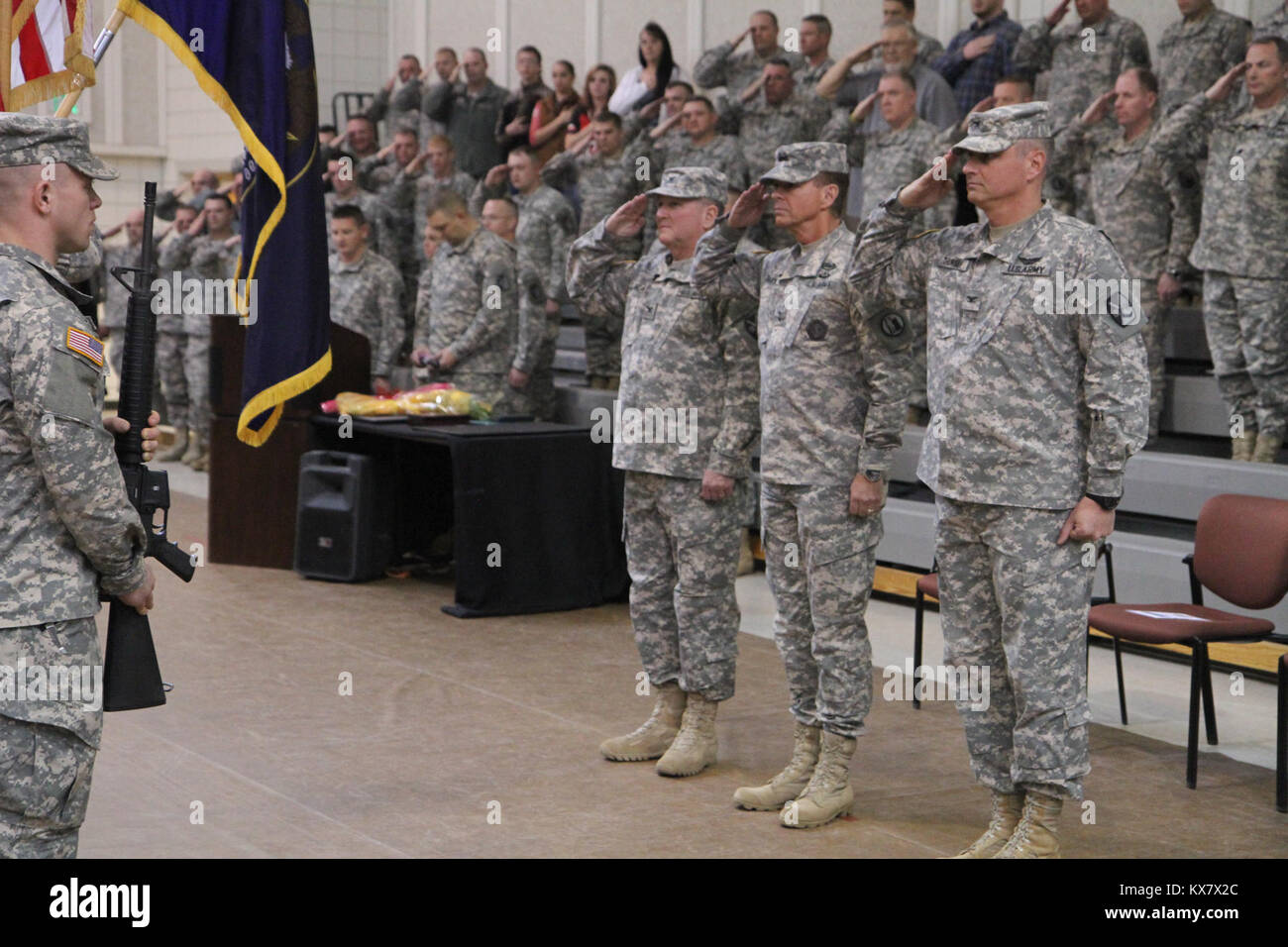 US Army National Guard change of command ceremony Stock Photo - Alamy