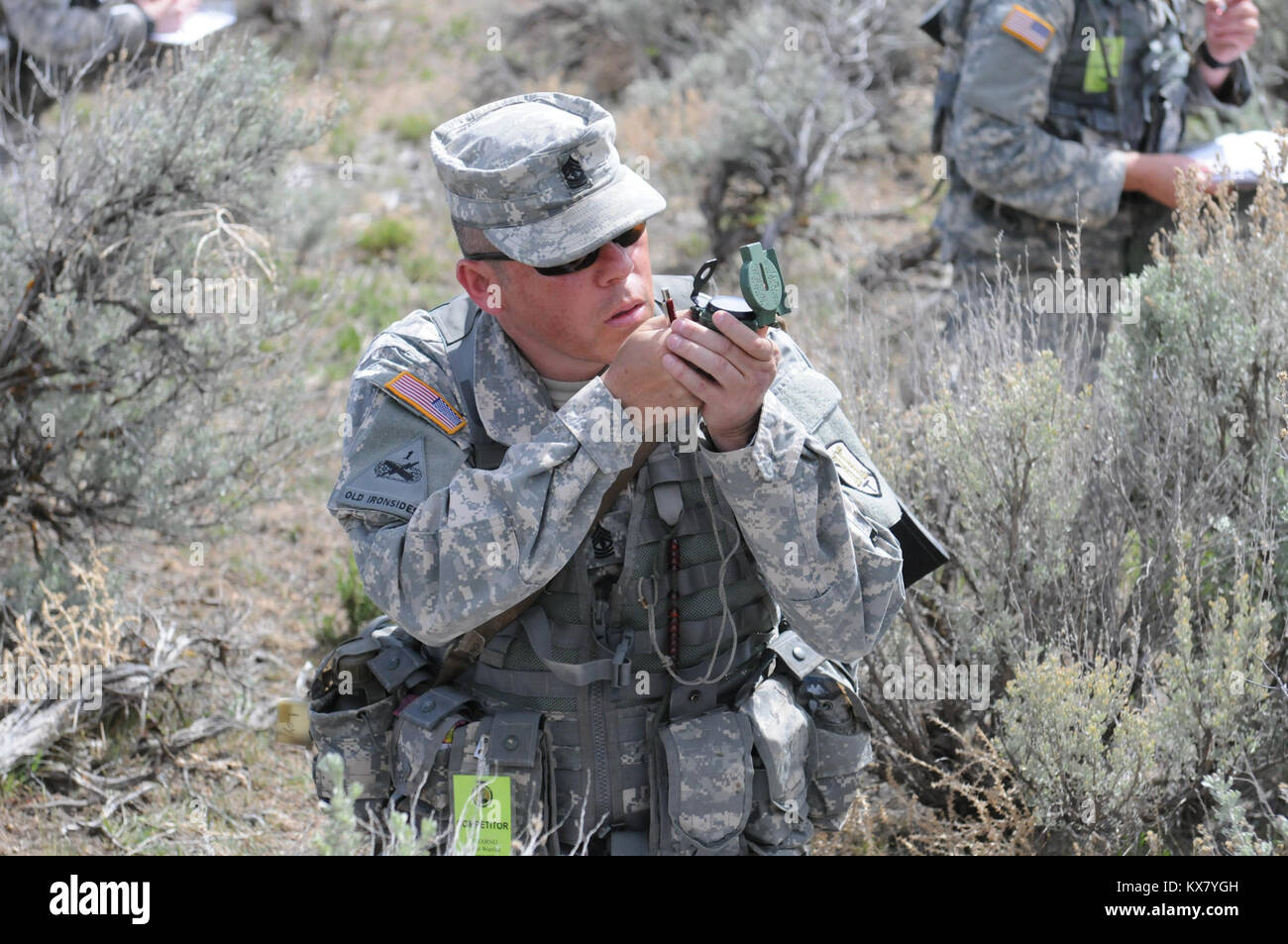 US Army National Guard weapons training in the field Stock Photo - Alamy