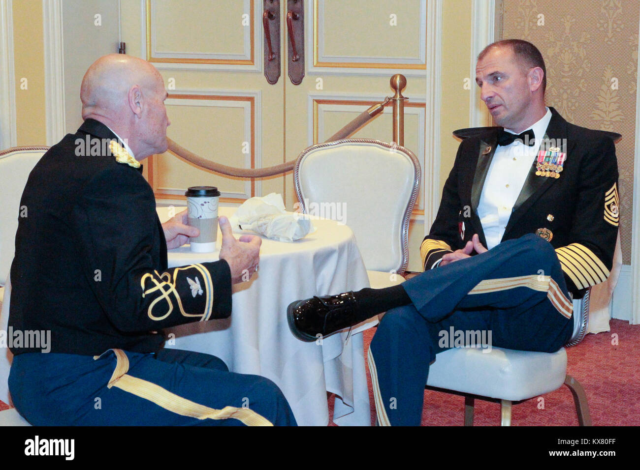 US Army National Guard awards presentation ceremony. Bronze Minuteman ...