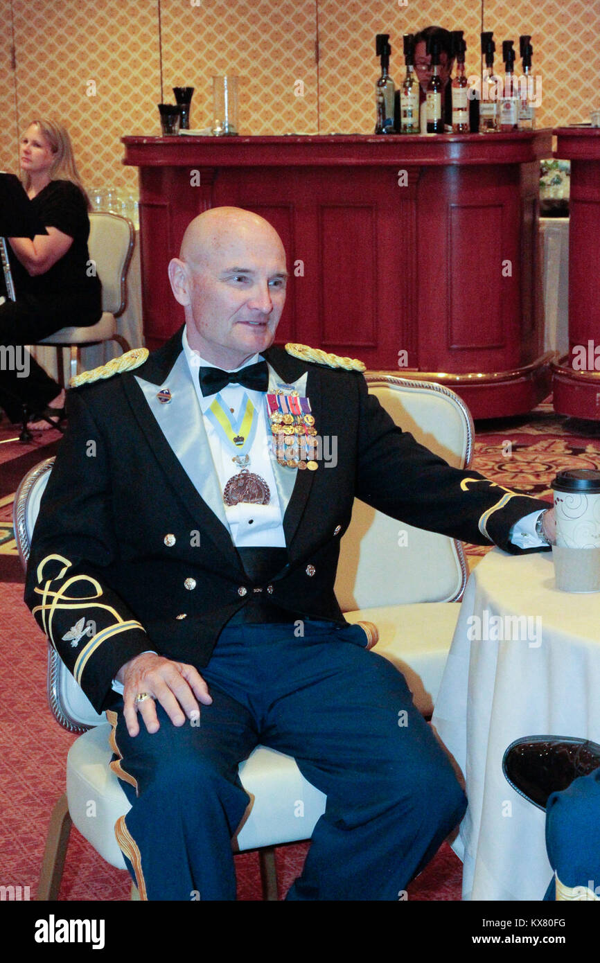 US Army National Guard awards presentation ceremony. Bronze Minuteman ...