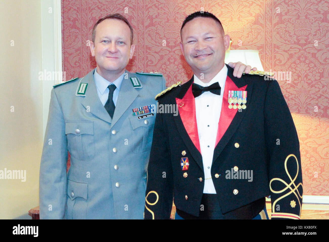 US Army National Guard awards presentation ceremony. Bronze Minuteman ...