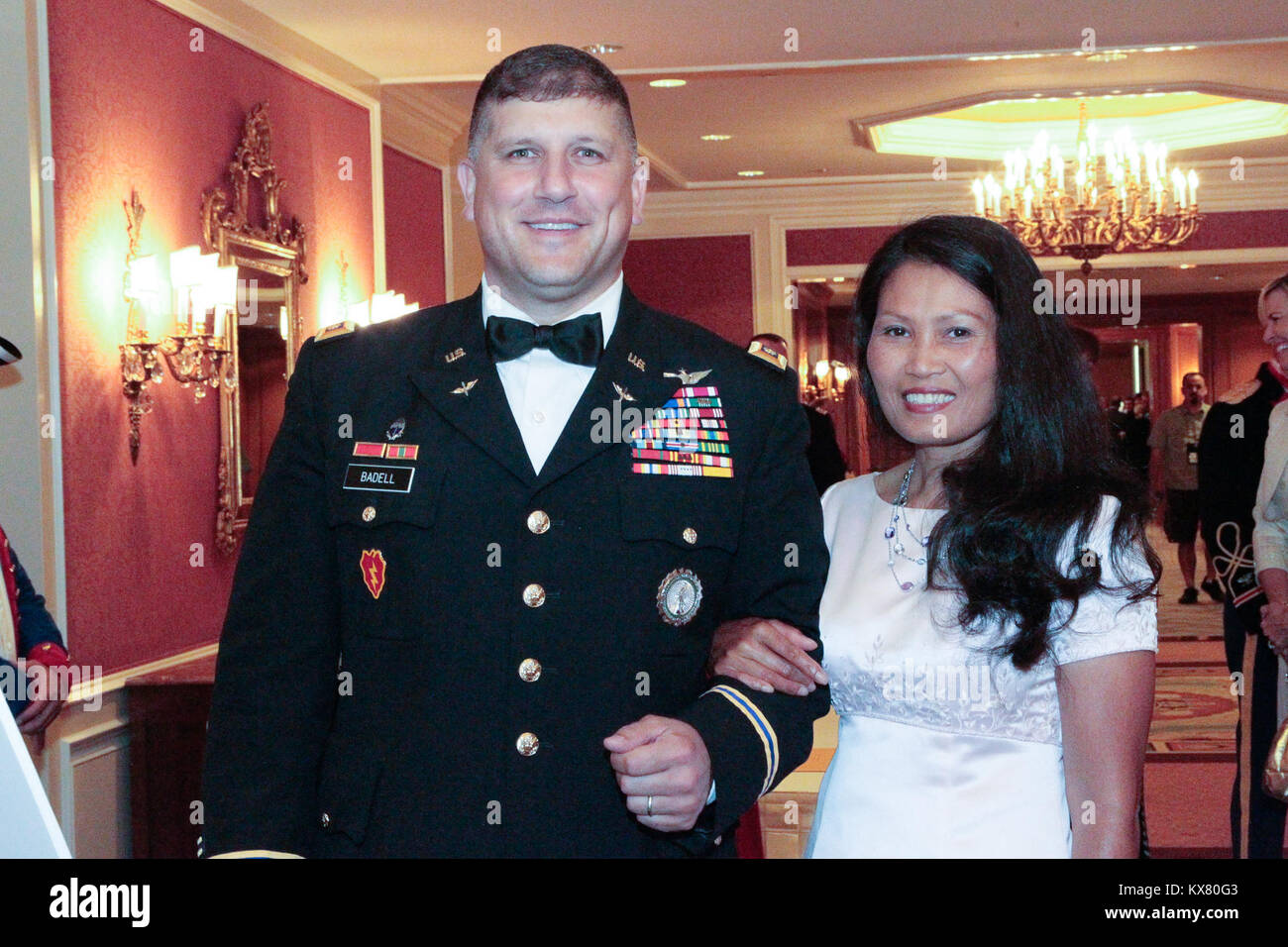 US Army National Guard awards presentation ceremony. Bronze Minuteman ...