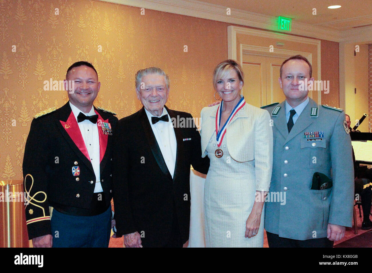 US Army National Guard awards presentation ceremony. Bronze Minuteman ...