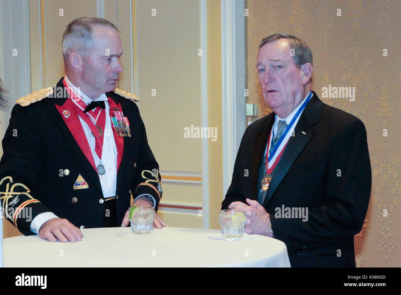 US Army National Guard awards presentation ceremony. Bronze Minuteman ...