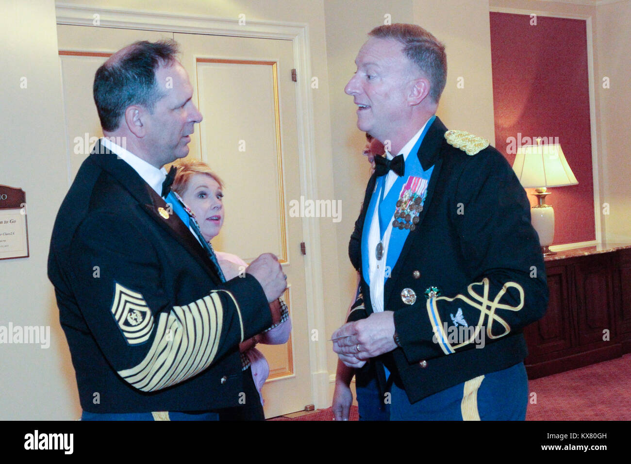 US Army National Guard awards presentation ceremony. Bronze Minuteman ...