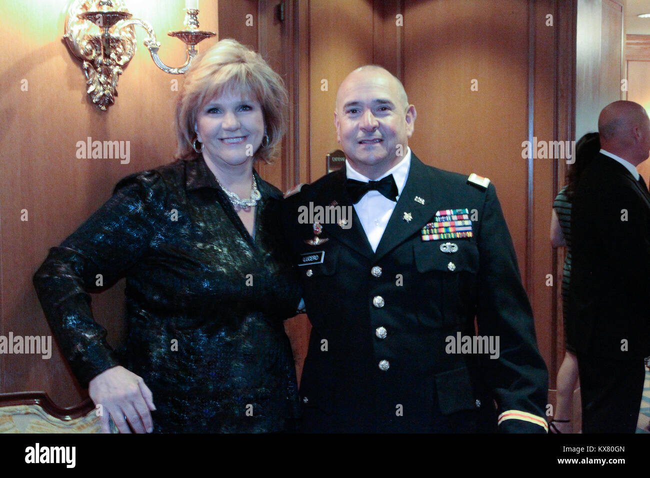 US Army National Guard awards presentation ceremony. Bronze Minuteman ...