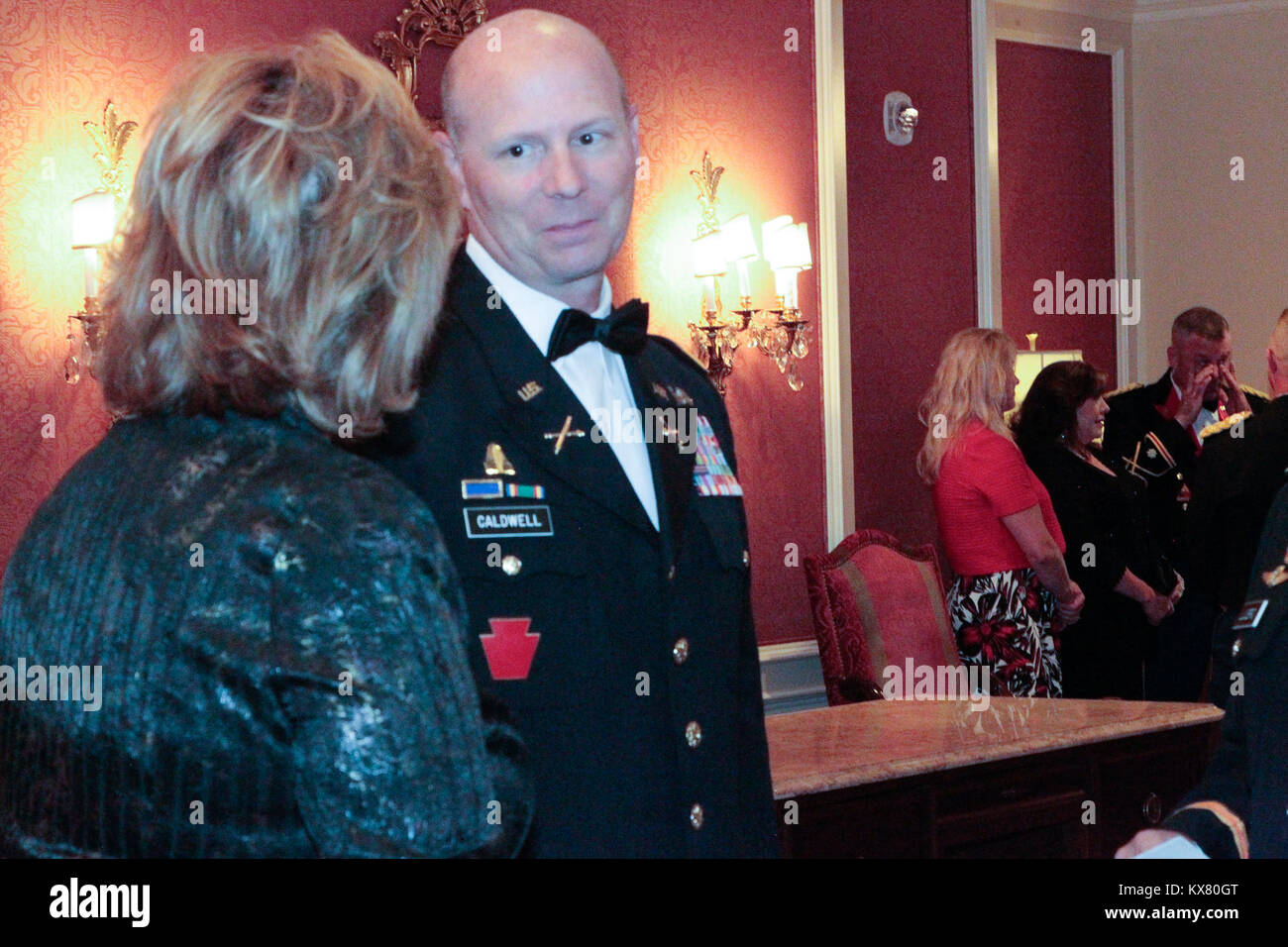 US Army National Guard awards presentation ceremony. Bronze Minuteman ...