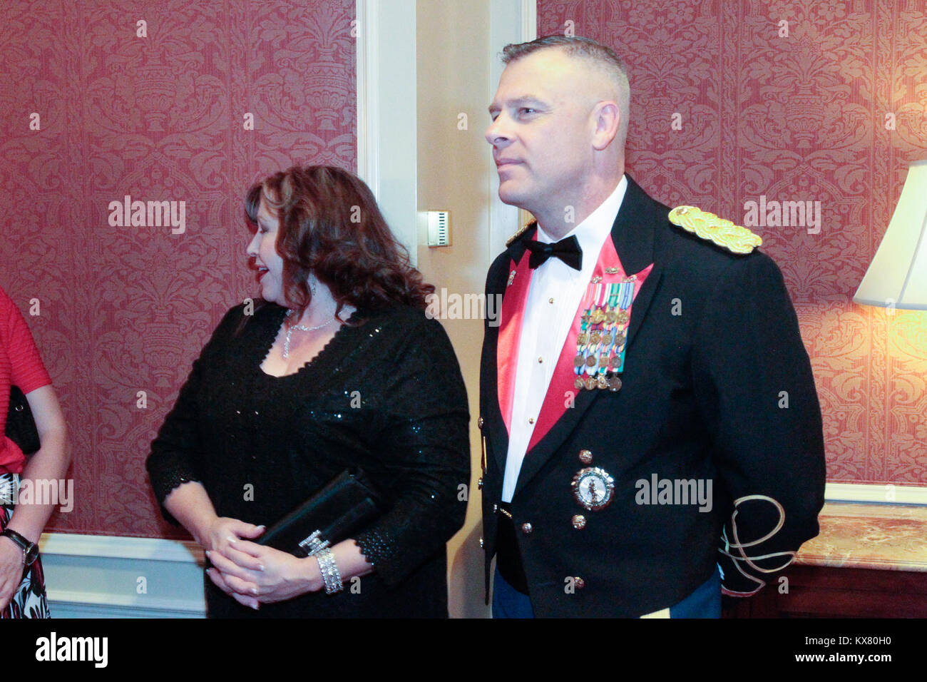 US Army National Guard awards presentation ceremony. Bronze Minuteman ...