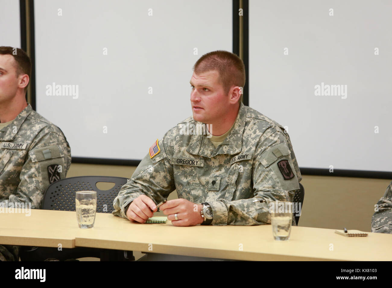 Enlisted Soldiers of the Utah Army National Guard gathered for a town ...