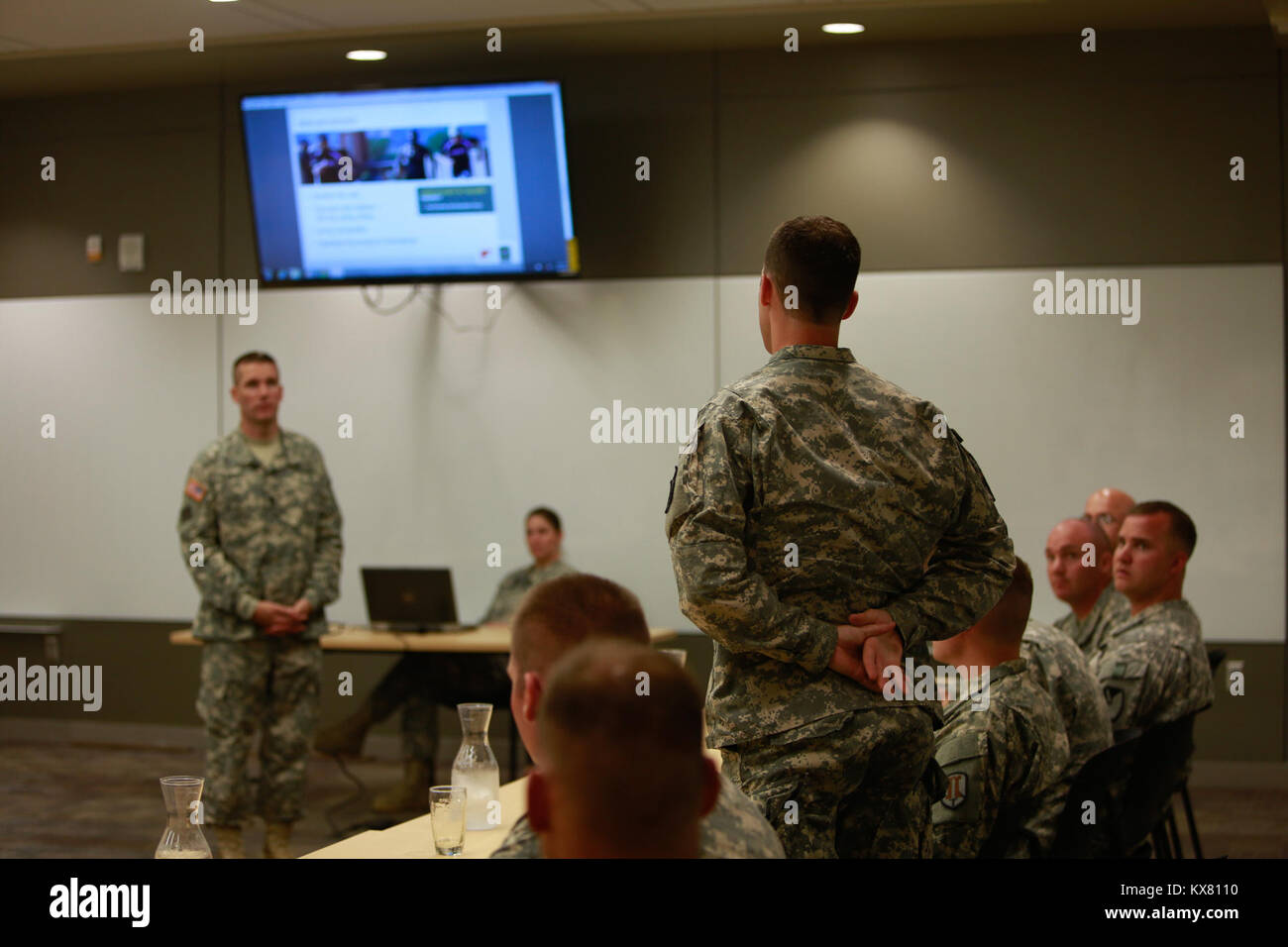 Enlisted Soldiers of the Utah Army National Guard gathered for a town ...