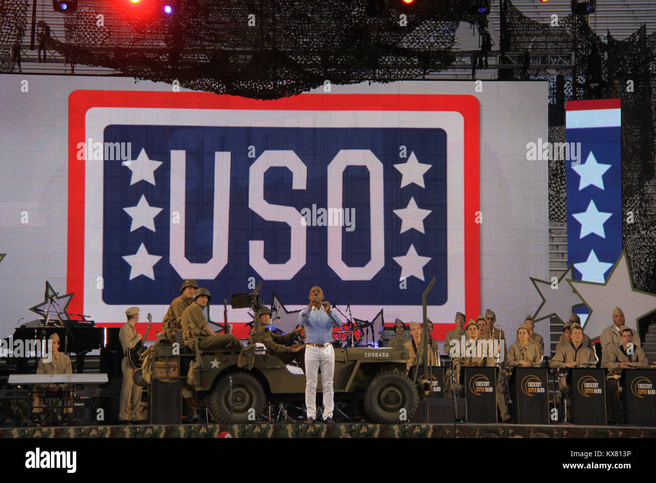 US Army National Guard perform ceremonial duties at celebration event ...