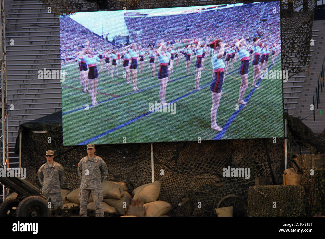 U.S. Army National Guard family members having fun Stock Photo - Alamy