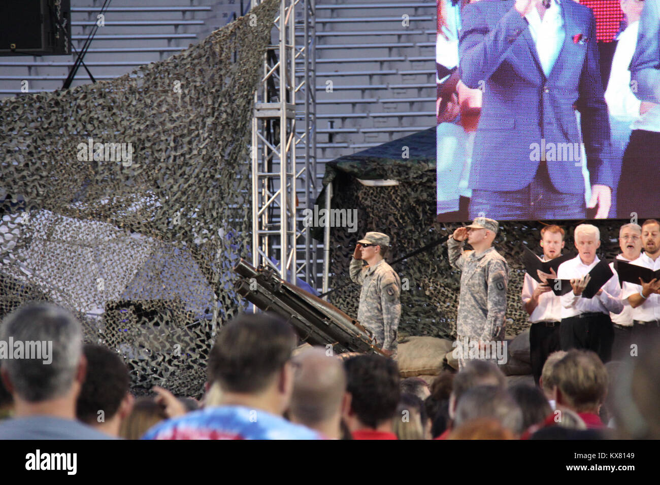 US Army National Guard perform ceremonial duties at celebration event ...
