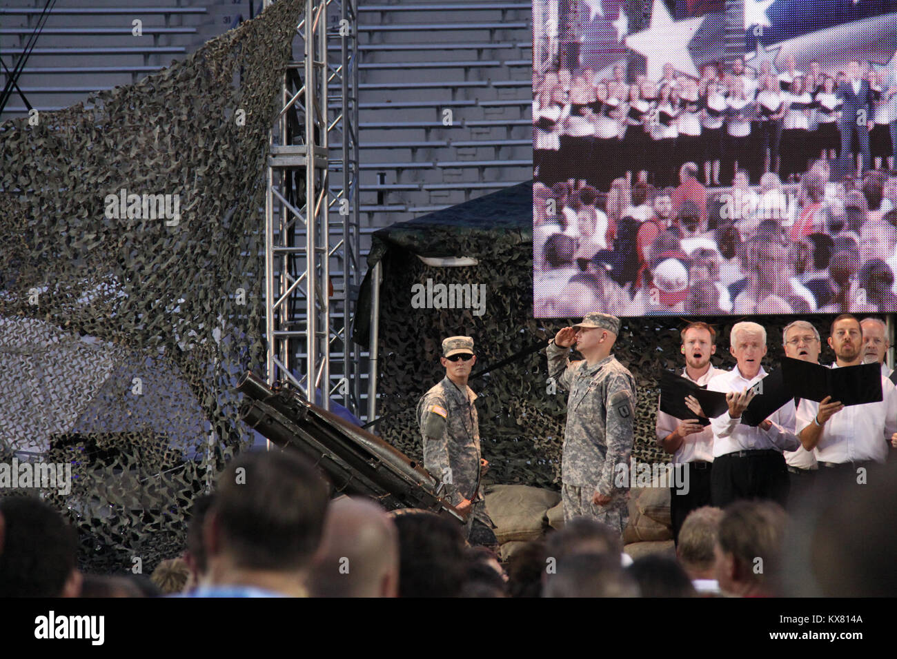 US Army National Guard perform ceremonial duties at celebration event ...