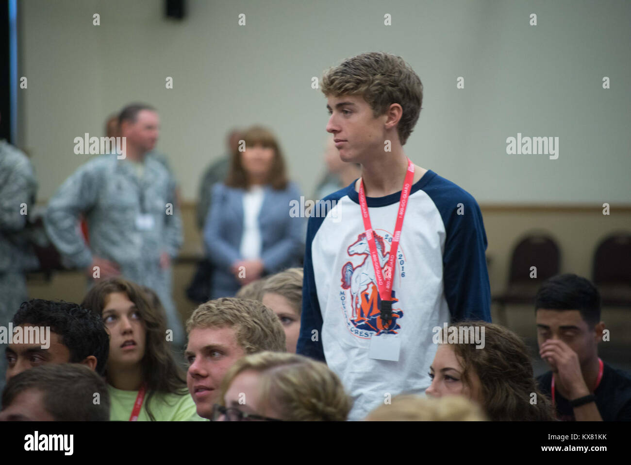 Brig. Gen. (Ret.) Jake Garn speaks with high school leaders ...