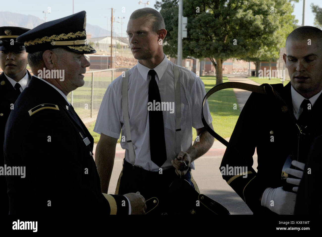 US Army National Guard honor fallen comrade at military funeral Stock ...