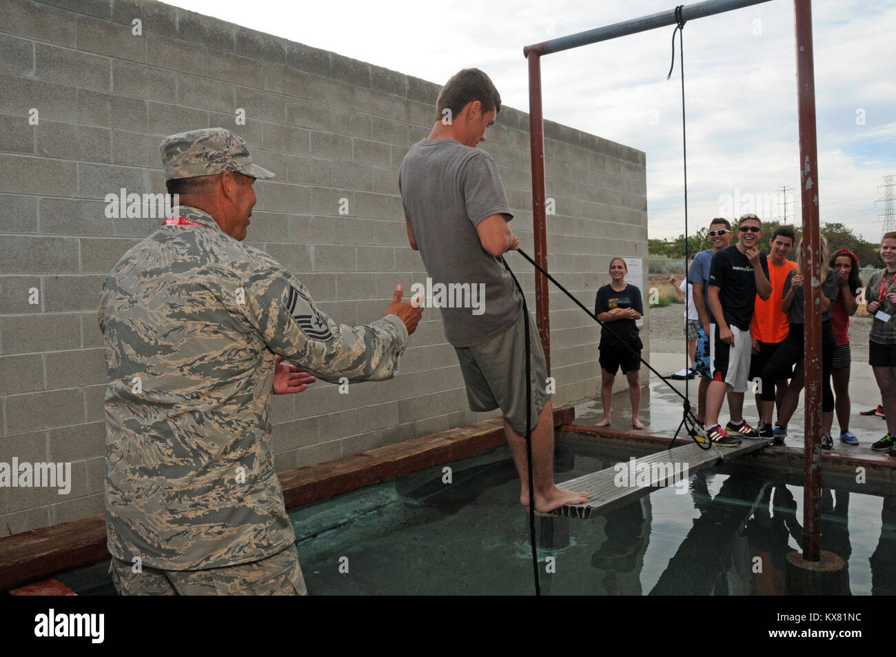 U.S. Army National Guard obstacle assault course training for young ...
