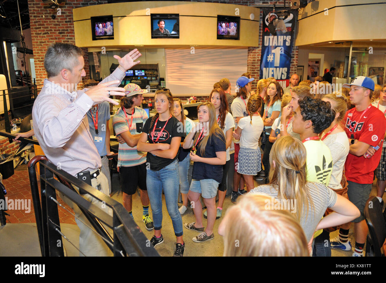 U.S. Army National Guard family members having fun Stock Photo - Alamy