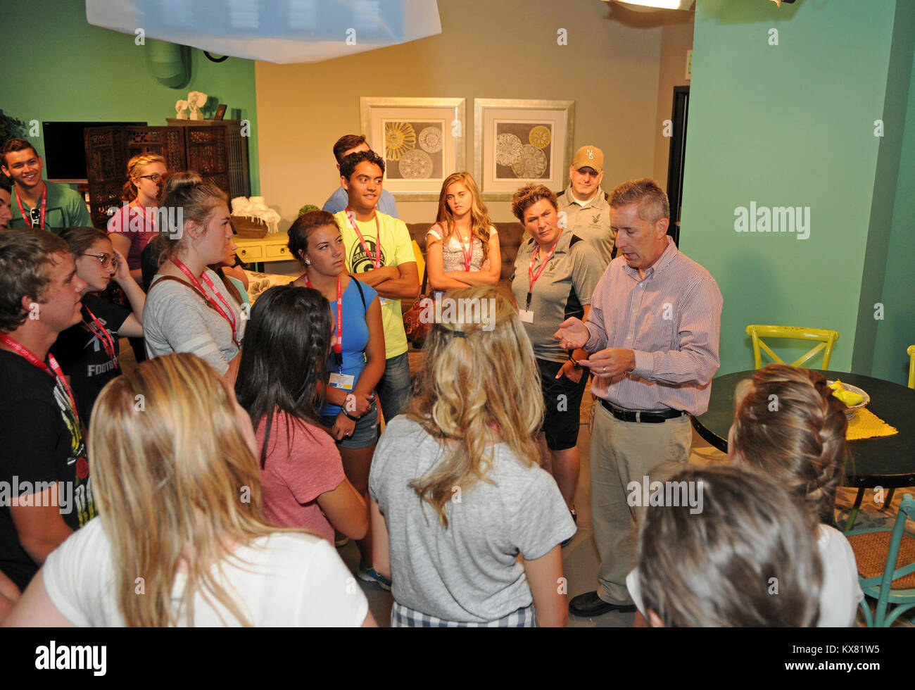 U.S. Army National Guard family members having fun Stock Photo - Alamy
