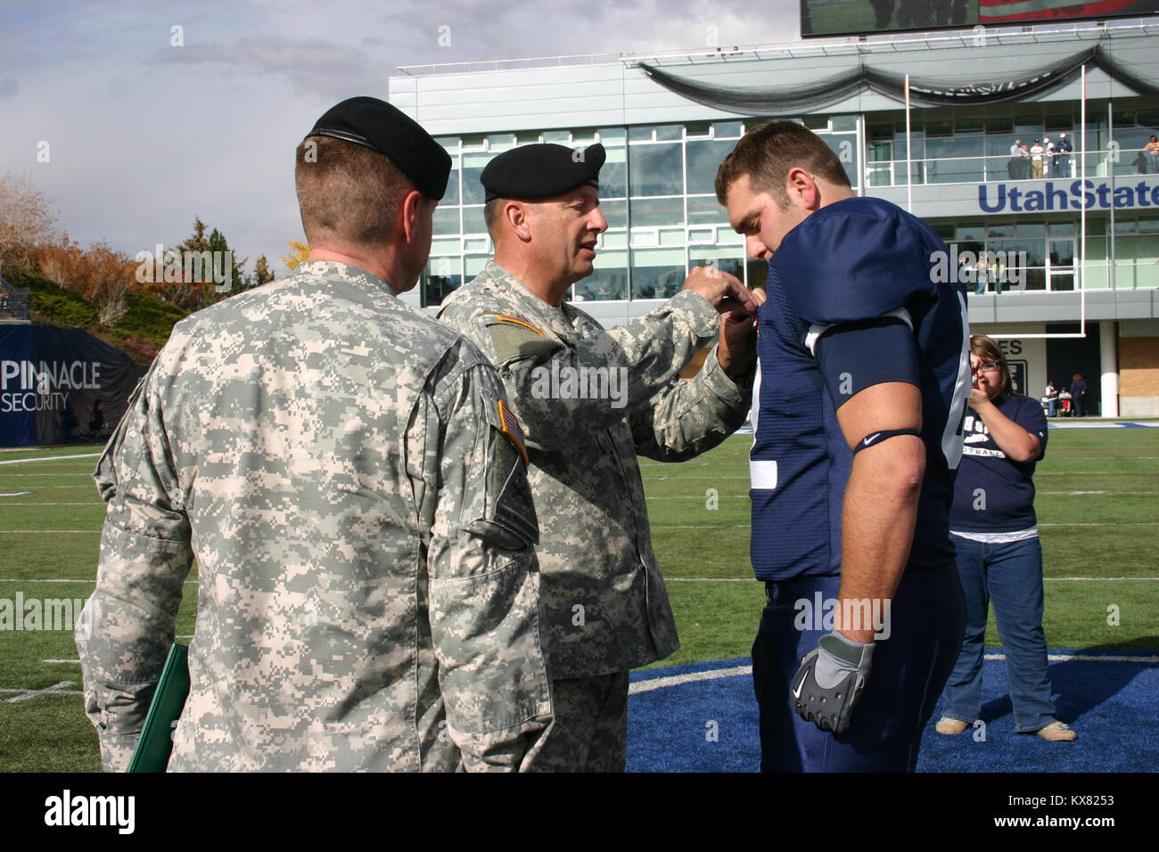 US Army National Guard awards and promotion presentation ceremony Stock ...