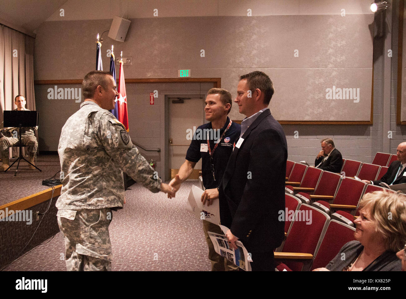 US Army National Guard awards and promotion presentation ceremony Stock ...