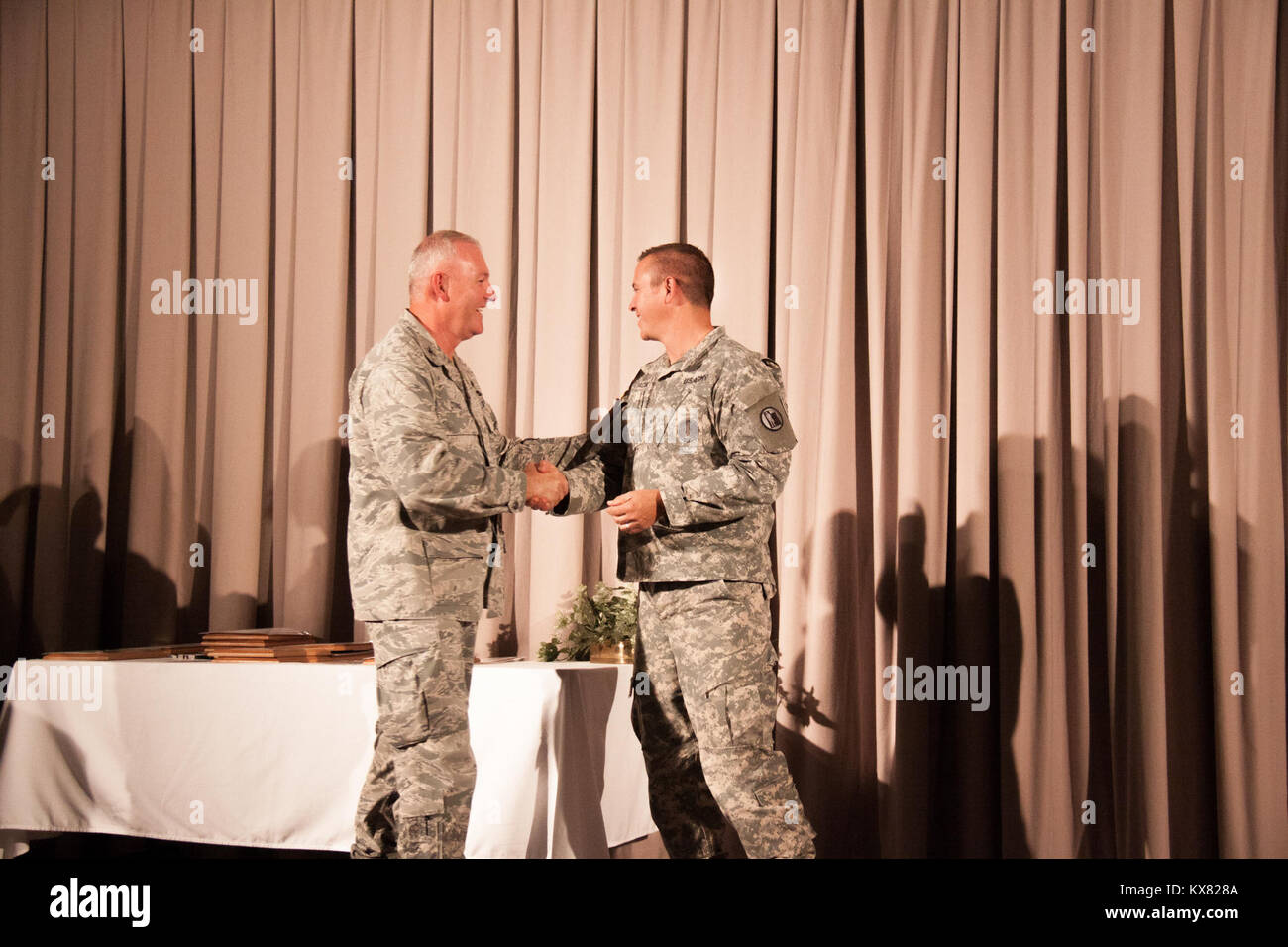 US Army National Guard awards and promotion presentation ceremony Stock ...
