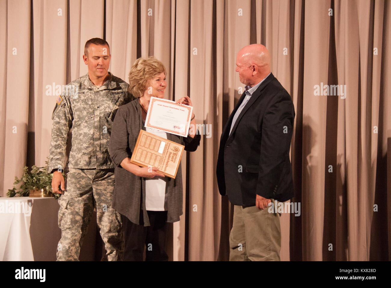 US Army National Guard awards and promotion presentation ceremony Stock ...