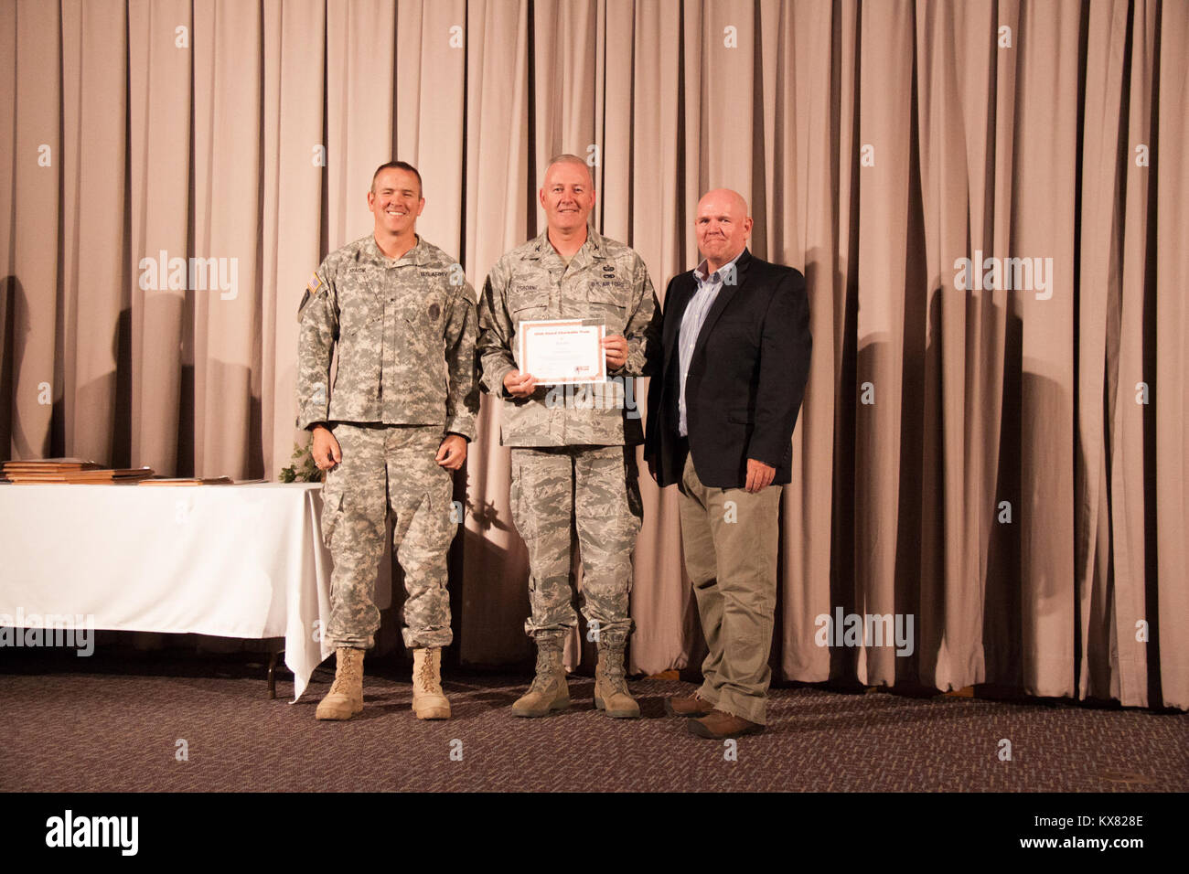 US Army National Guard awards and promotion presentation ceremony Stock ...