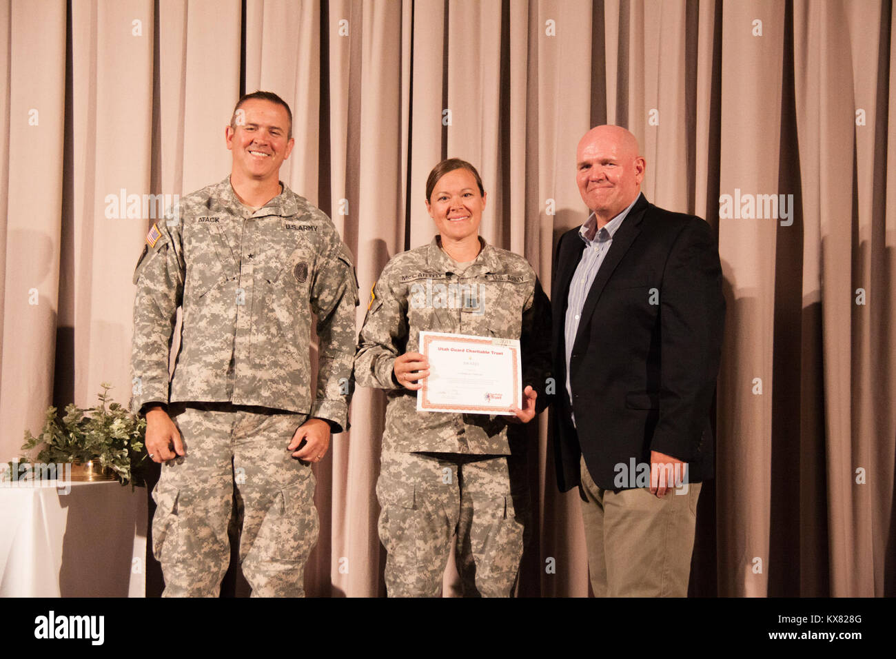 US Army National Guard awards and promotion presentation ceremony Stock ...