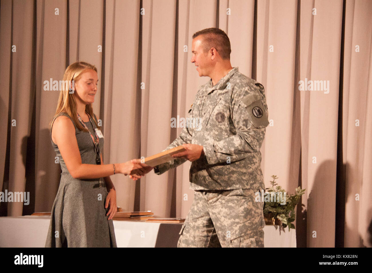 US Army National Guard awards and promotion presentation ceremony Stock ...
