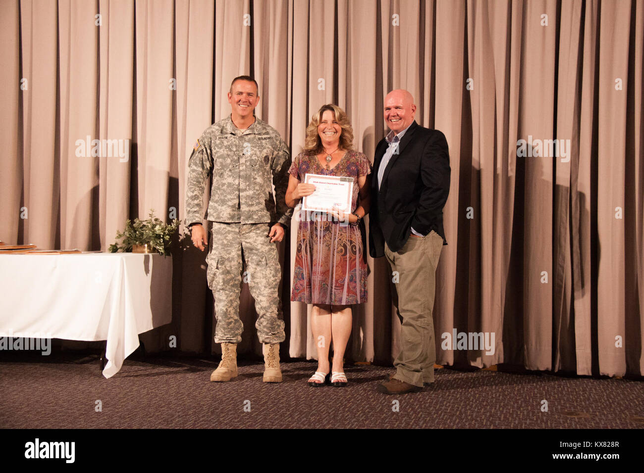 US Army National Guard awards and promotion presentation ceremony Stock ...
