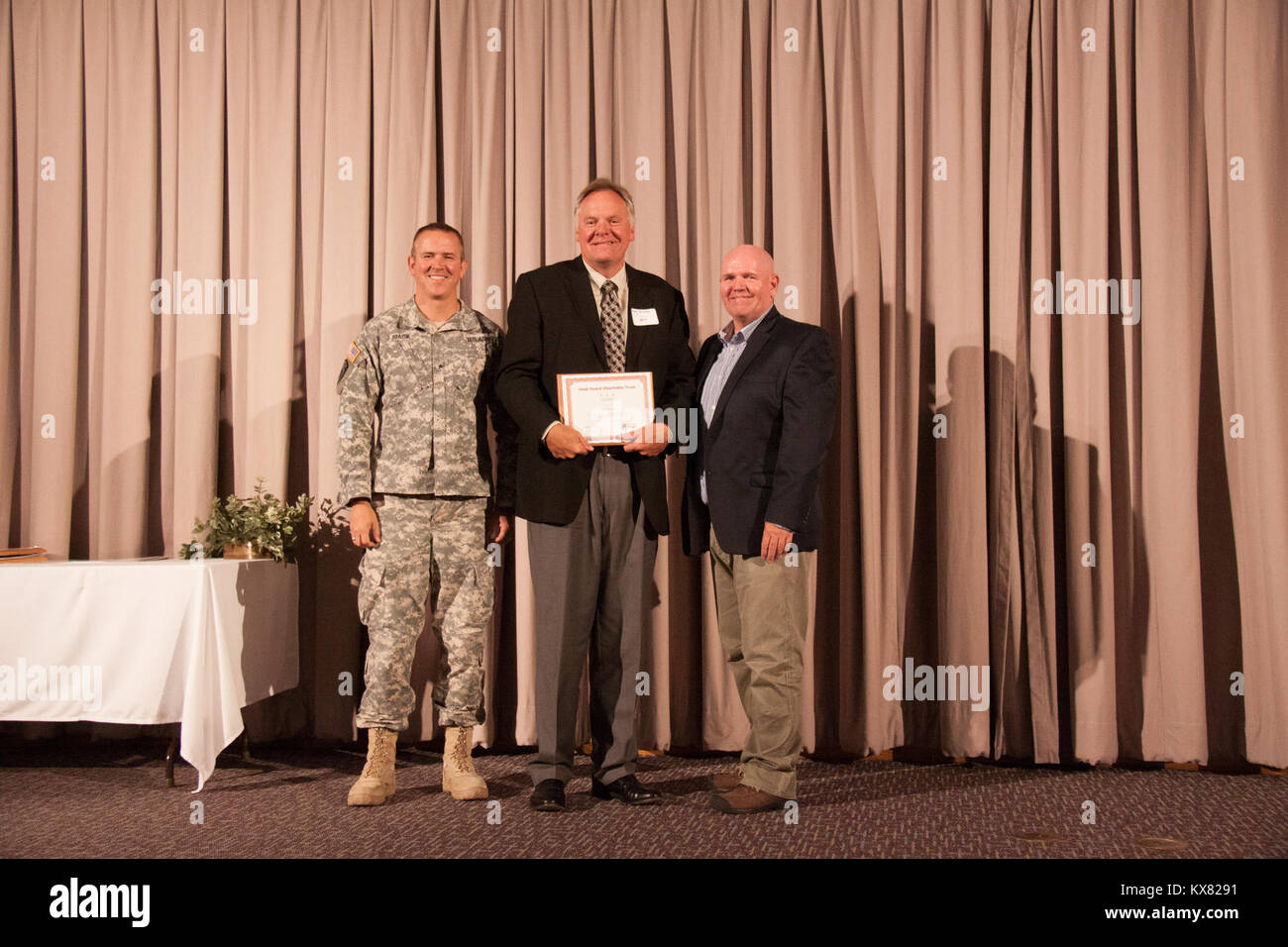 US Army National Guard awards and promotion presentation ceremony Stock ...
