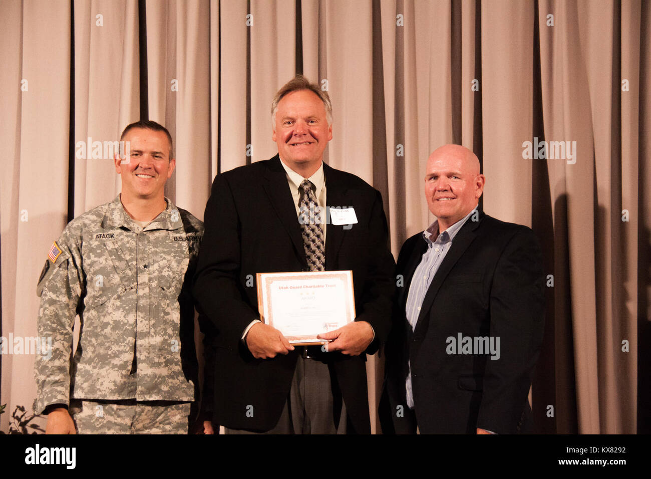 US Army National Guard awards and promotion presentation ceremony Stock ...