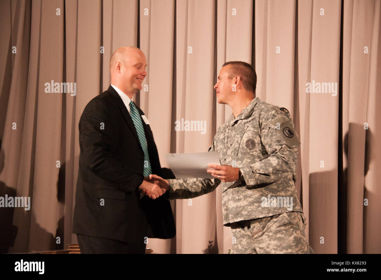 US Army National Guard awards and promotion presentation ceremony Stock ...