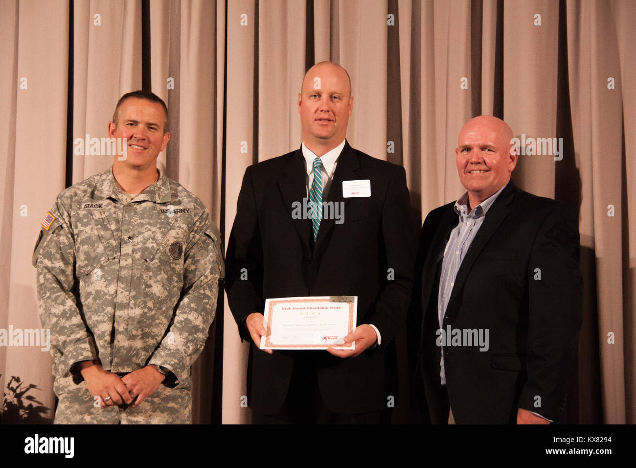 US Army National Guard awards and promotion presentation ceremony Stock ...