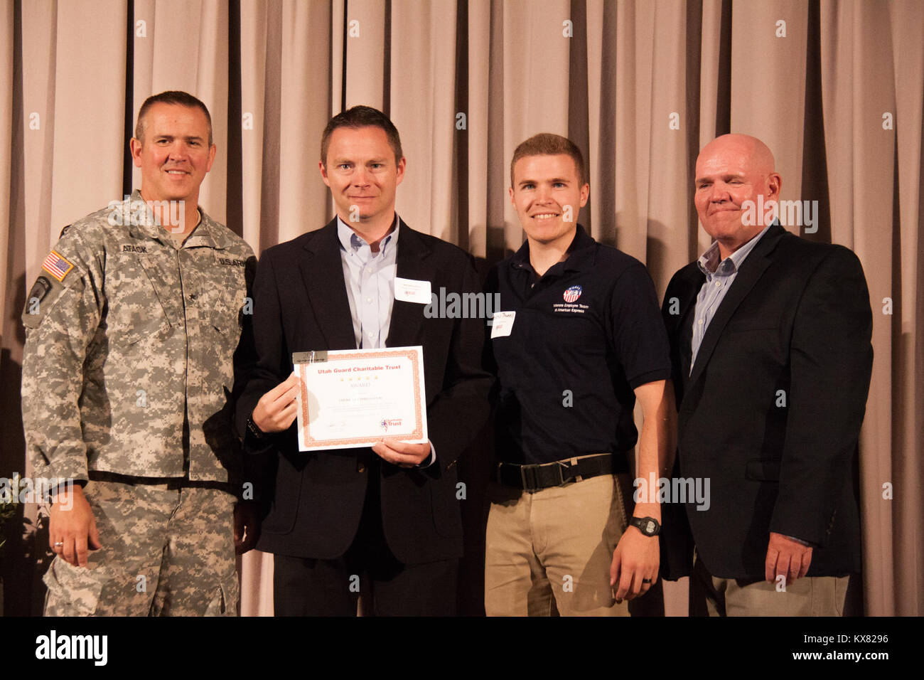 US Army National Guard awards and promotion presentation ceremony Stock ...