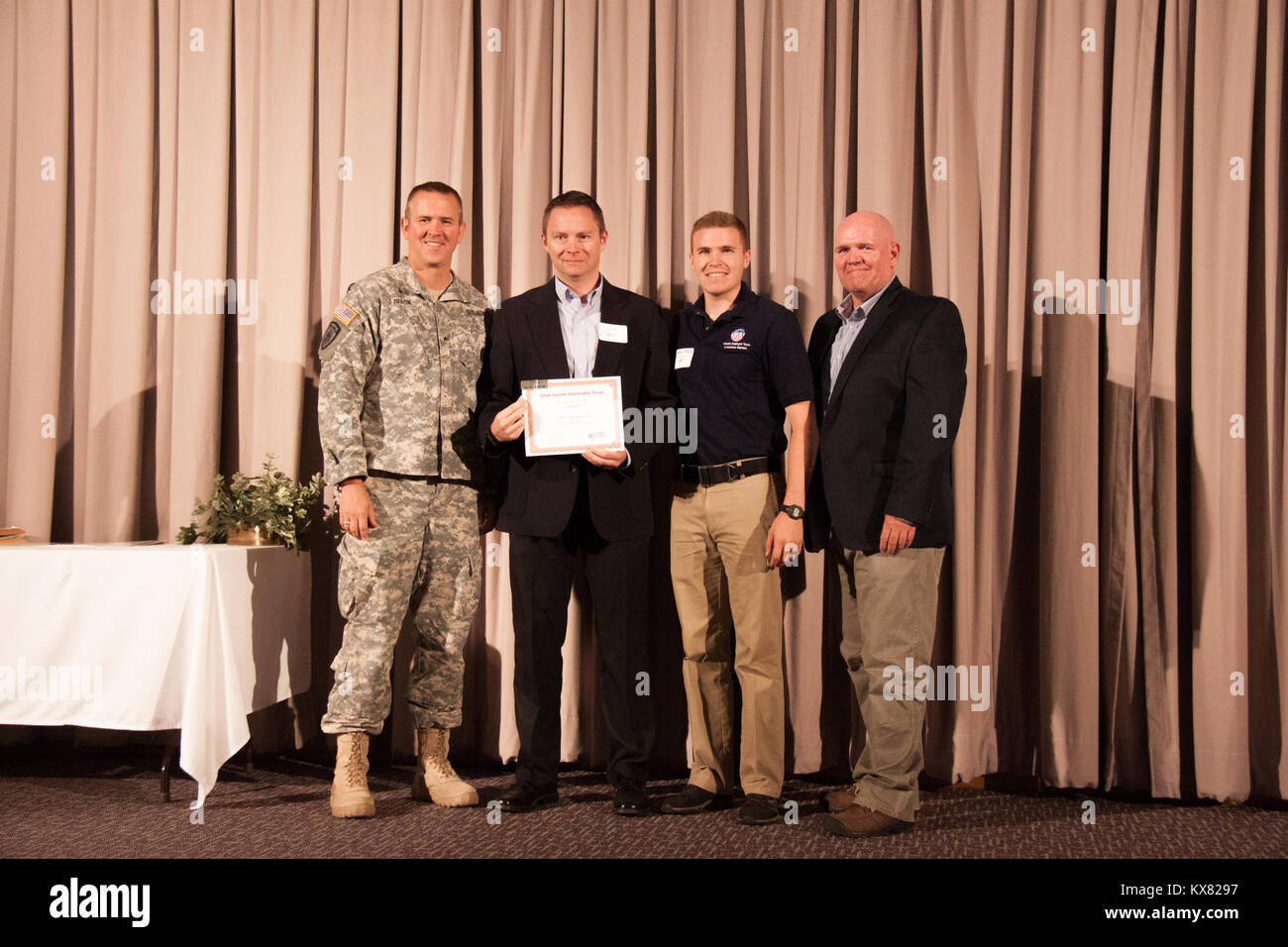 US Army National Guard awards and promotion presentation ceremony Stock ...