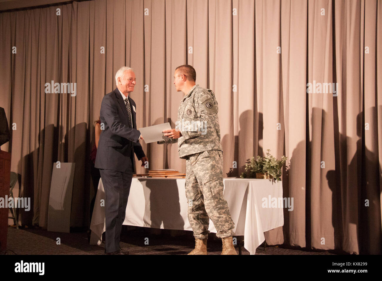 US Army National Guard awards and promotion presentation ceremony Stock ...