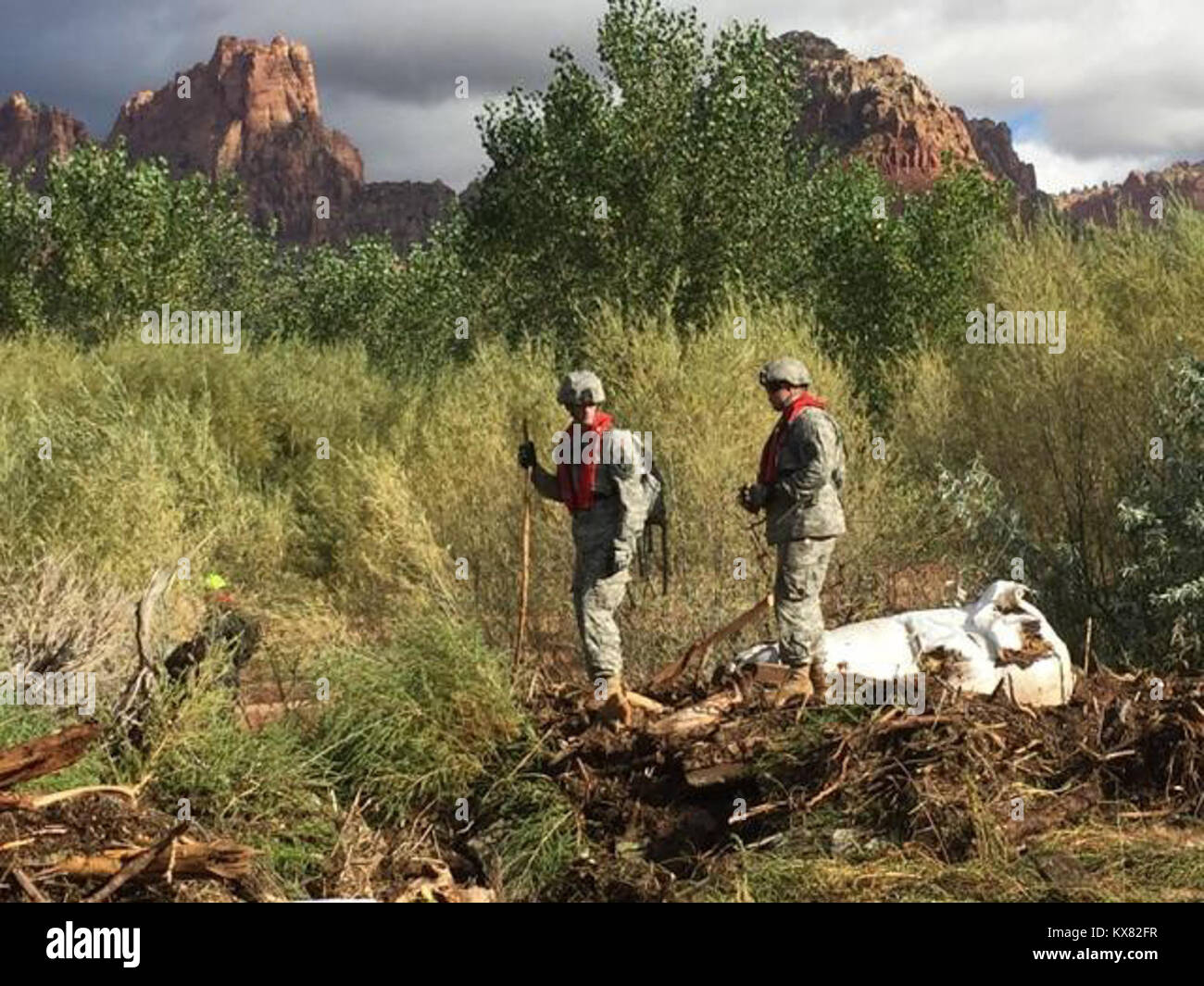 US Army National Guard disaster relief mission following hurricane ...