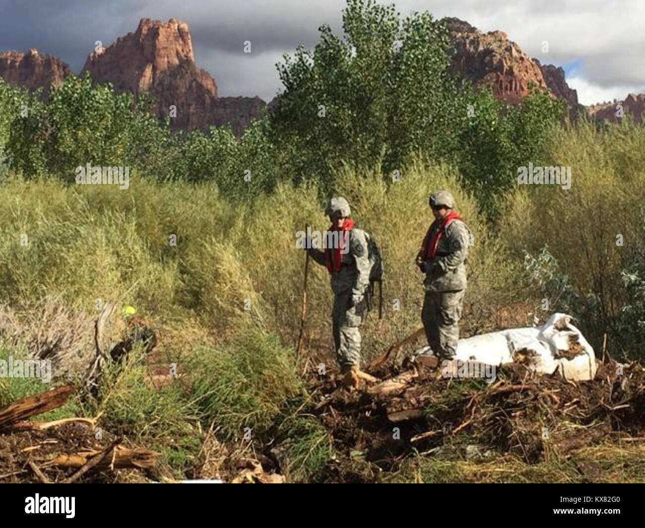 US Army National Guard disaster relief mission following hurricane ...