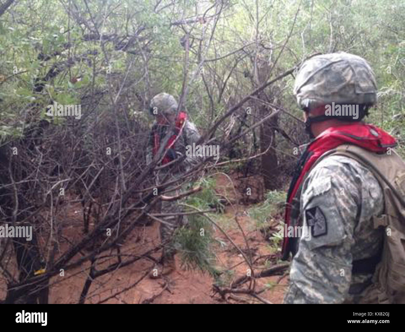 US Army National Guard disaster relief mission following hurricane ...