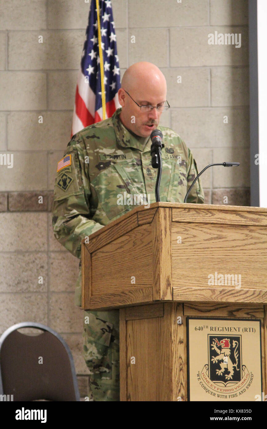 Command Sgt. Maj. Eric Anderson, of the Utah National Guard, was ...